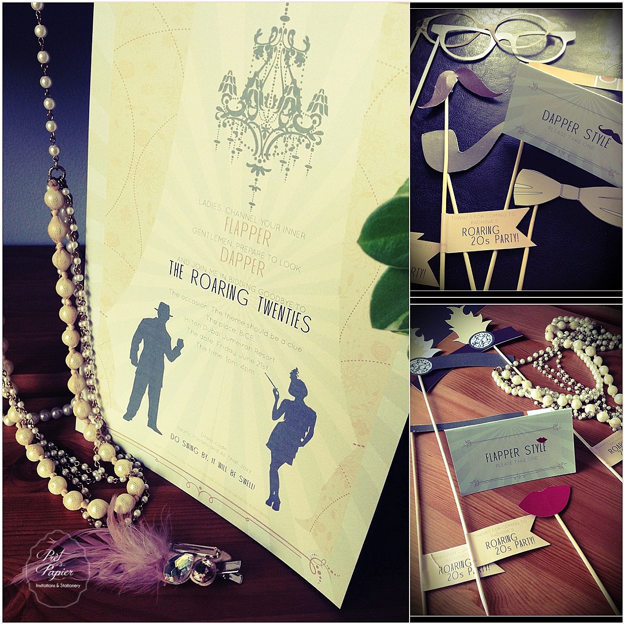 Roaring 20s party printables and photo props » Pret a Papier design
